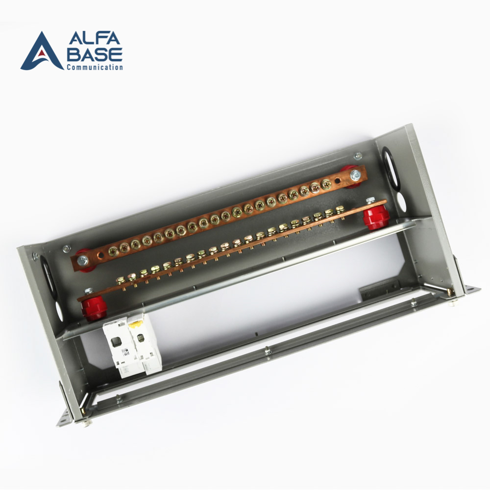 PDU 19”/21” Rack Mounting 3U, 2 Bus Bars Unload, Dark Gray - ALFABASE