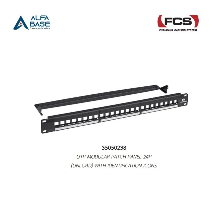 UTP Modular Patch Panel 24P with Identification Icons (Unloaded) - Alfa ...