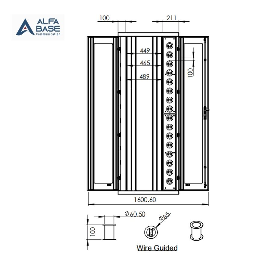 ODF Indoor Floor Stand 45U - ตู้พักสายใยแก้วนำแสงแบบตั้งพื้นภายในอาคาร